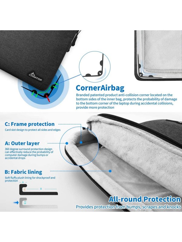 Laptop Sleeve Case Compatible For 13.3" Macbooks - SIMTOP