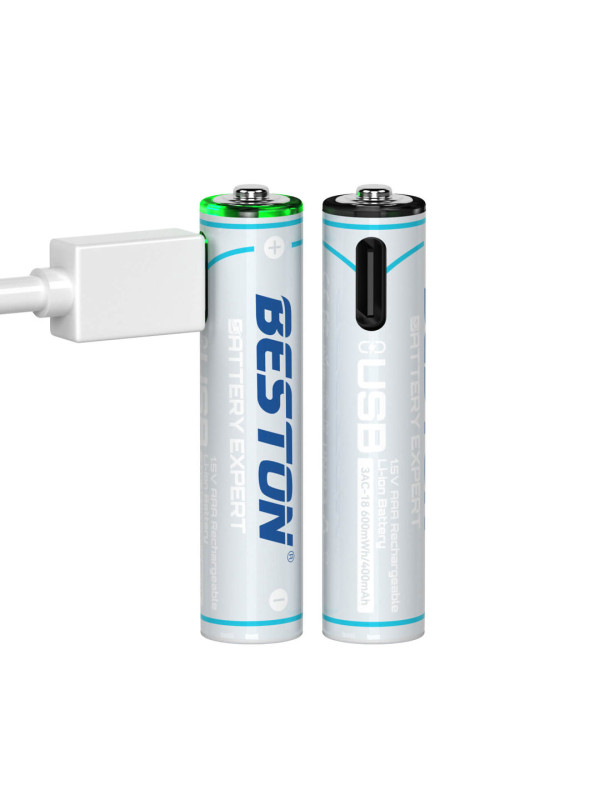 BESTON 1.5V AAA LITHIUM RECHARGEABLE BATTERY TYPE-C PORT